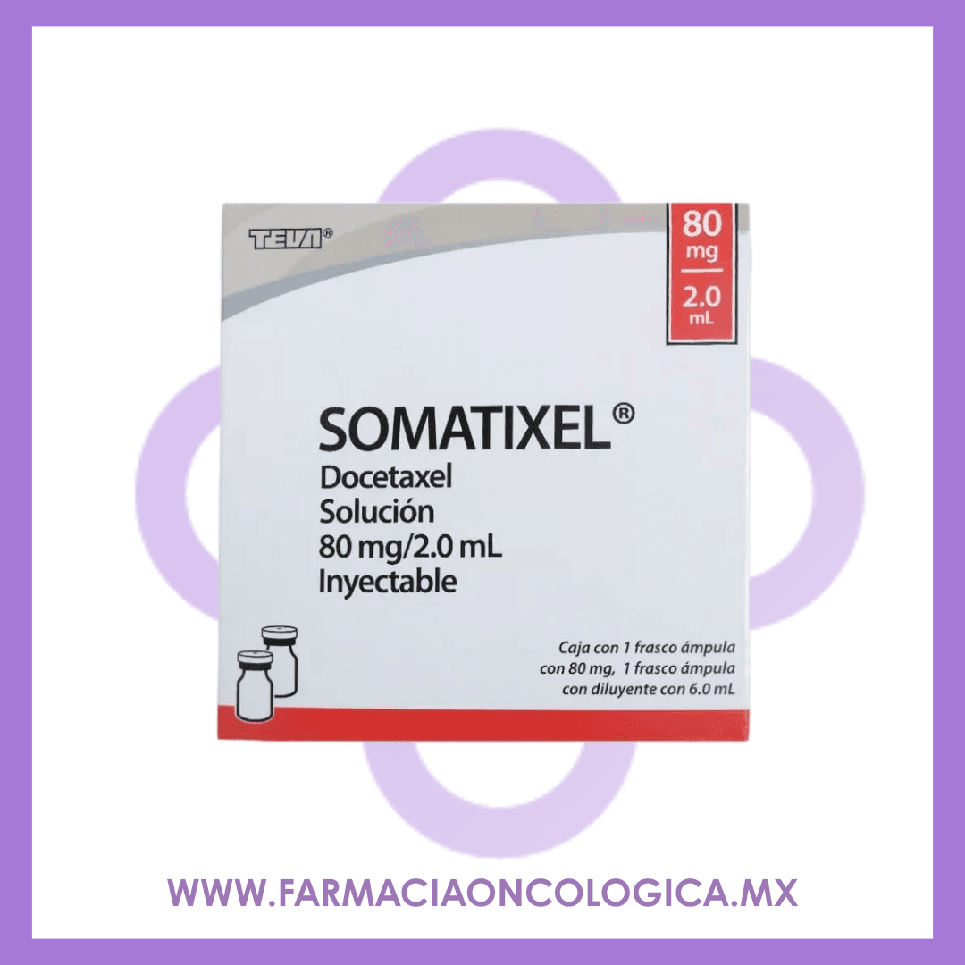 Somatixel Docetaxel 80mg caja con 1 frasco ámpula. Teva. - Farmacia ...